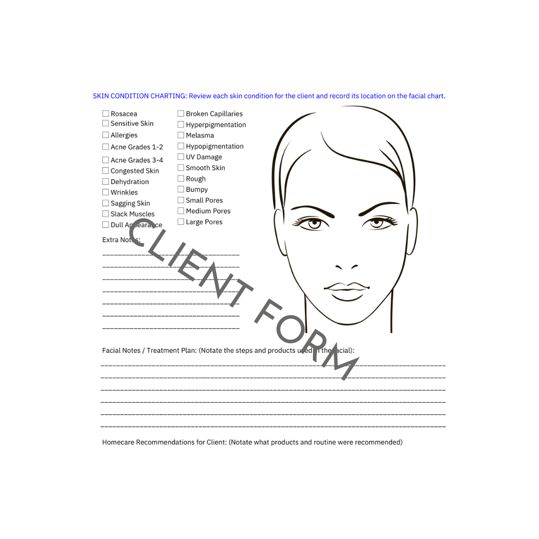 Client Facial-Skin Charting Form | BeautiAura - Permanent Makeup ...